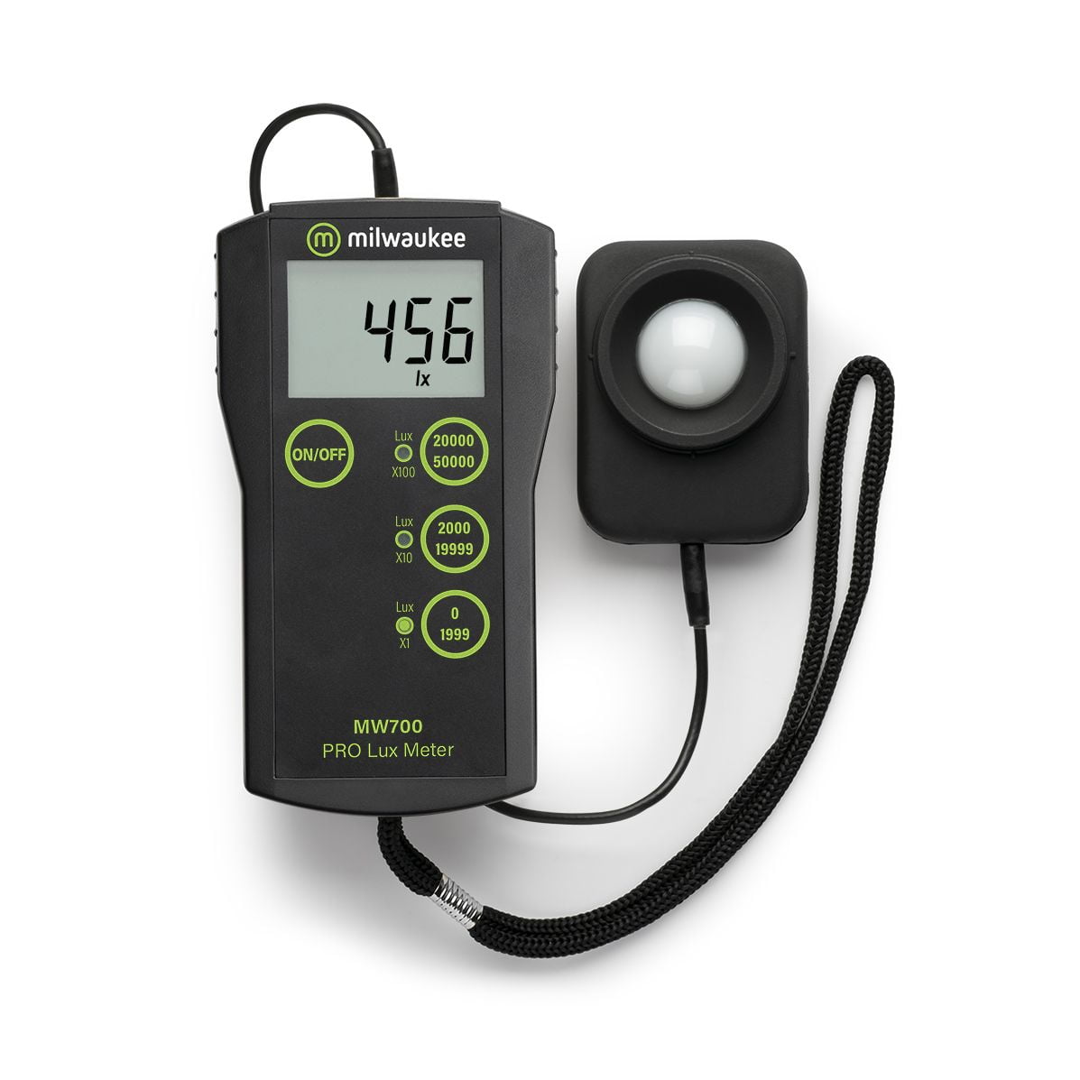 Milwaukee Smart Portable LUX Meter - Green Box Wholesale