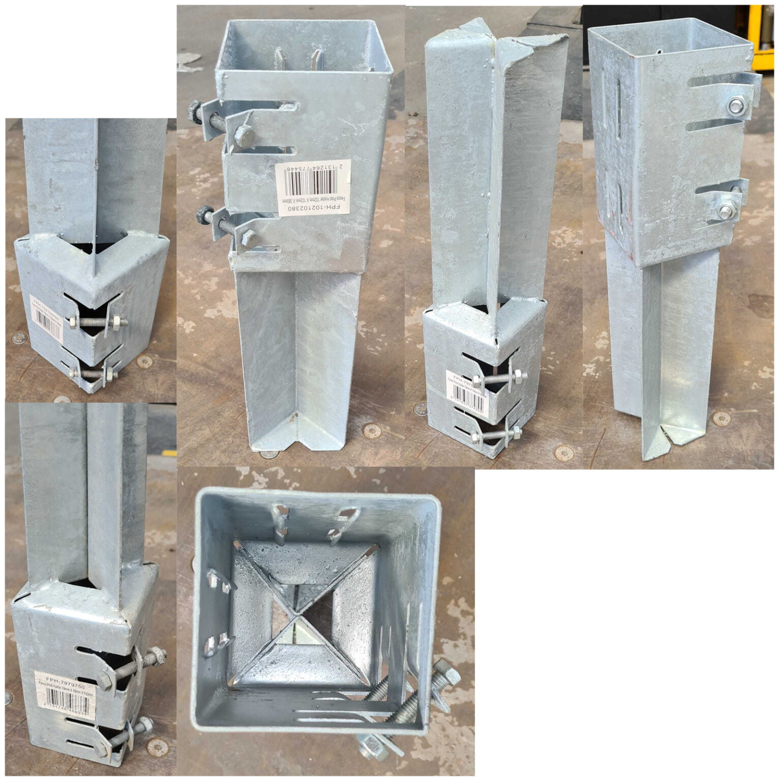Metal Fence Post Holders - Green Box Wholesale